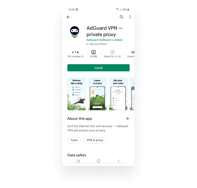 AdGuard VPN for your privacy and security